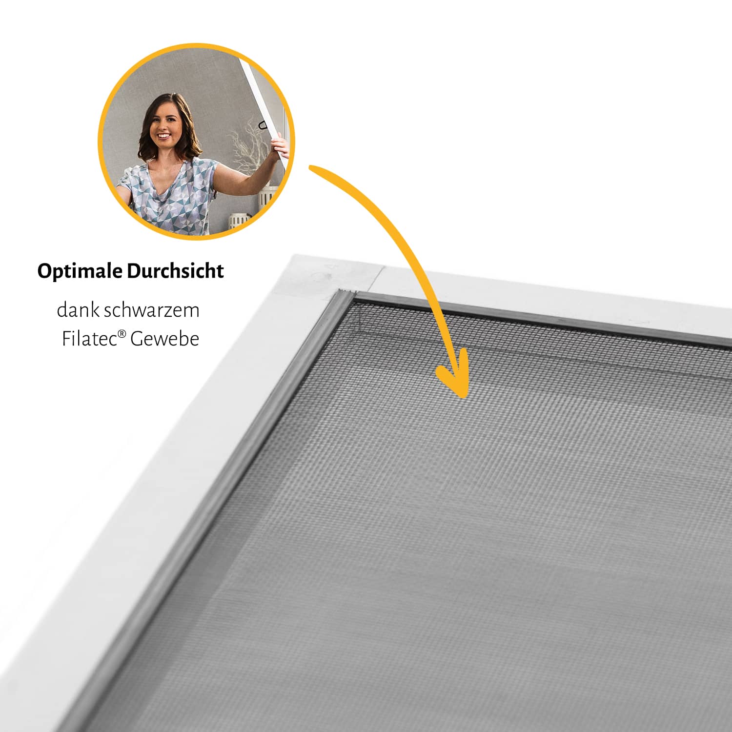 Fliegengitter Fenster "START", Zuschnitt - Alurahmen